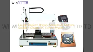 China Double Platform Robotic Screwdriver Machine Double Y Design PLC Control System for sale