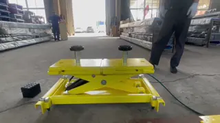 AA4C Rolling jack works on 4 columns car lift jack beam with air hydrualic pump 7000lbs 3T