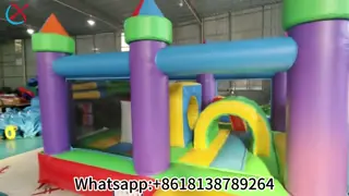 Rainbow Bounce House Obstacle Course Fun
