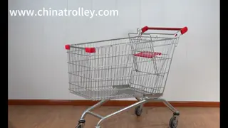 240L Shopping Trolley CE Metal Supermarket Cart