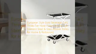 Gold Beverage Cart: Elegant Mobile Service