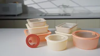 China IKOO Translucent Colorful Glass Food Container Set with Glass Lid  Plastic Free Meal Prep Container Set, Airtight Food Storage Containers with Air Vent Lid for sale