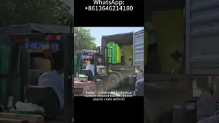 600×400×315mm Attached Lid Container – Heavy-Duty Plastic Crate with Lid for Logistics