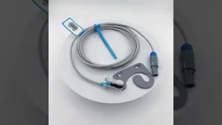 Watch:Compatible Mindray 6 Pin 40 Degree Direct Spo2 Sensor Adult Ear Clip 2.8M
