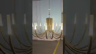 Modern Gold Metal LED K9 Luxury Crystal Chandelier Large Round Pendant Light for Hotel Bedroom Livin