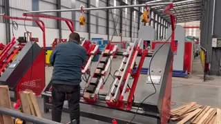 European block pallet pneumatic nailing table