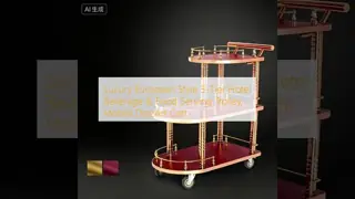 Elegant Gold Serving Trolley