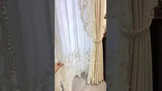 Wholesale Double Layers Home Window Curtains Modern Valance Design Ready Made Curtain Luxury for the