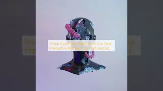 China Three Color Hair Ball Funny Cat Stick , Interactive Pet Toy Size Customized for sale