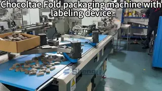 chocolate fold packing machine plus labeling unit