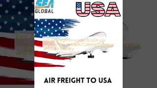 Fast Air Freight USA Customs Clearance Door Delivery