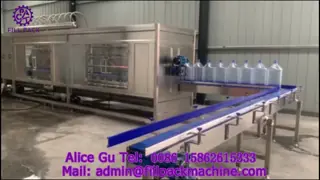 2132 J11 Iraq Large Barrel Water Three-in-One Straight-Line Filling, Labeling, Sleeve Labeling, and