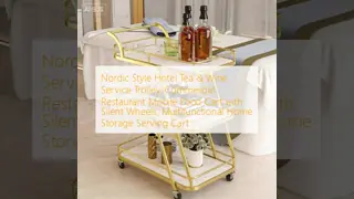 Solid Wood Wine Cart Service Trolley