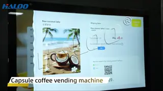 Haloo 27 inch touch screen hot and cold beverage capsule coffee machine with 14 flavors and automatic