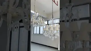 LED  Crystal Raindrop Chandelier for Hotel Lobby Large Living Room Decorative Hanging Lamp