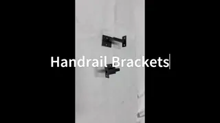 China Stainless Steel 304 Fixed Handrail Bracket with Matte Black Powder Coating and Customizable Dimensions for Stair Railing Support for sale