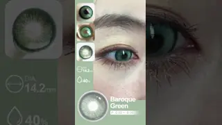 MillCReeK Baroque Green 14.2mm Daily Disposable Contact Lenses – Natural Beauty, 8.5 Base, 40% Water