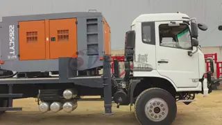 Large vehice-mounted pneumatic drilling rig