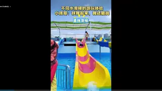 Kids Water Slide Splash Water Playground Water Park Splash Pad Interactive Water Play