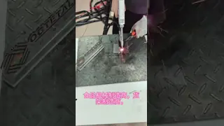 Laser welding machine operation demonstration