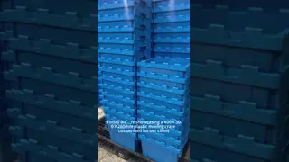 Attached Lid Container & Plastic Moving Crates for Logistics