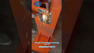 Welding the sheet iron with the laser welder