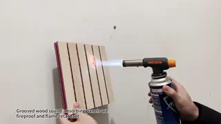 Fire resistance test of slotted wood