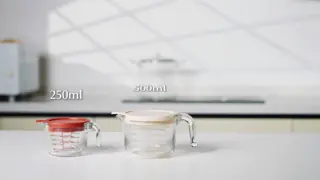 China IKOO 6 pcs glass measuring cups with lids set 1-Cup, 2-cup, 4-cup measuring jugs with handle, nesting liquid measuring cups for kitchen for sale