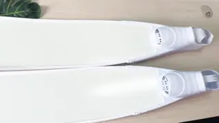 Pure White Long Freediving Carbon Fiber Fins for Spearfishing Hunting