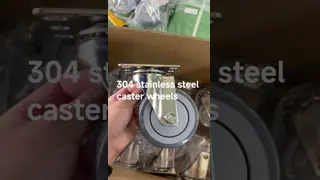 China High Quality 90Kg Load Capacity Swivel Medium Duty Caster Running Wheels Stainless Steel Plate Caster Wheels for sale