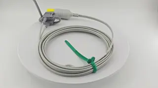 Watch:Compatible Contec 6 Pin Single Cut  Direct Spo2 Sensor Neonatal Wrap 2.8M