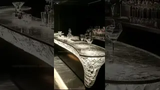 Luxury Glass-like Epoxy Resin Kitchen Island Table Countertop Creative Transparent Glowing Crystal T
