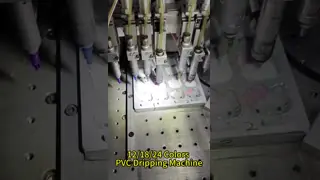 China 18 Color Silicone Label Machine Full-automatic Glue Dispensing Machine for PVC Rubber Keychains Machinery for sale