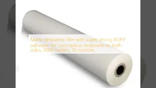 Matte Lamination Film Strong BOPP Adhesion 35 Mic