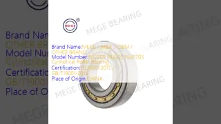 Cylinder Roller Bearing NJ2205 NU2205 NUP2205