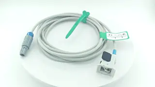 Watch:Compatible Mindray 6 Pin 40 Degree Direct Spo2 Sensor Pediatric Finger Clip 2.8M
