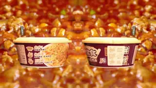 New flavor of dry instant noodles, spicy and delicious