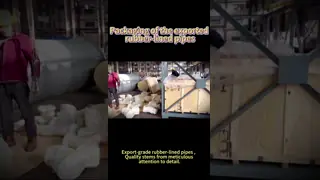 Packing of rubber-lined pipes