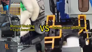 Robotic Ultrasonic Welding and Clip Insertion System for Automotive Parts Manufacturing