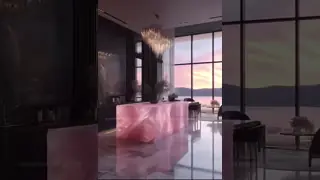 Sleek Luxury Bar Nighttime Glowing Focal Point Transparent Resin Island Square Table Perfect for Hot