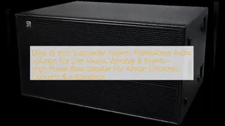 18 Inch Dual Subwoofer System Live Sound