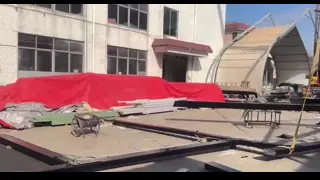 Aluminum Frame Structure + PVC Roof + White PVC Triangle Roof + White PVC Sidewall