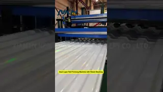 Dual Layer Roll Forming Machine with Robot Palletizing Shutter Door & Corrugated Panel