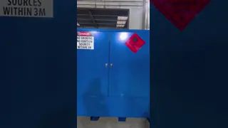 China Anti Explosion Hazardous Storage Cabinet with 60 L Spill Containment and Compact Design for Single Drum Storage for sale