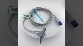 Watch:Compatible HP 8 Pin Single Cut  Direct Spo2 Sensor Neonatal Wrap 2.8M