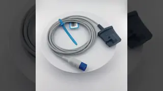 Watch:Compatible HP 8 Pin Direct Spo2 Sensor Adult Finger Soft 2.8M