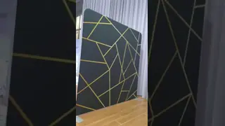 Gold Geometric Custom Tension Fabric Display