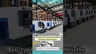 46-type gang tool CNC lathe #cnc #cncmill #manufacturing #cncsoftware #factory #machine #coldmilling