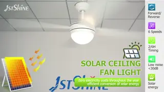 Solar Ceiling Fan Eco Friendly Cool Air