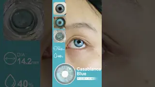 Casablanca Blue 14.2mm Yearly Cosmetic Contact Lens, OEM Supplier Factory Direct